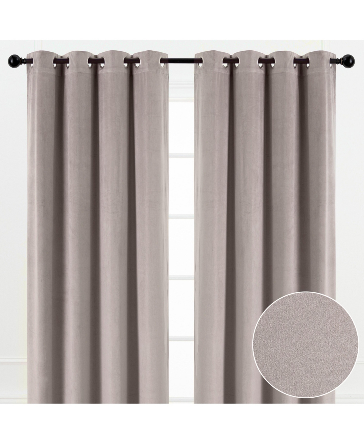 Click here for Chanasya Premium Taupe Velvet Curtains Panel Set 2... prices