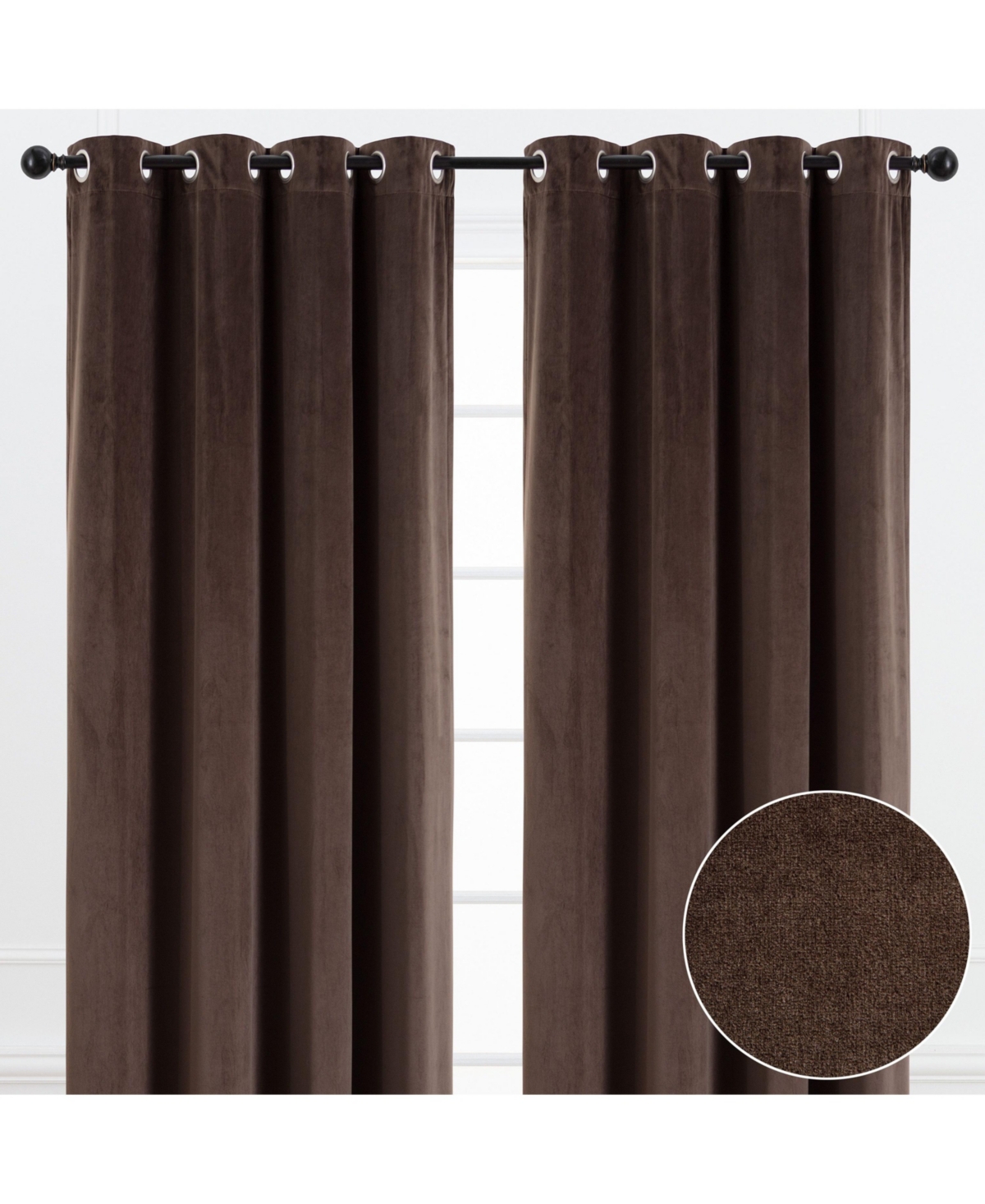 Click here for Chanasya Premium Taupe Velvet Curtains Panel Set 2... prices