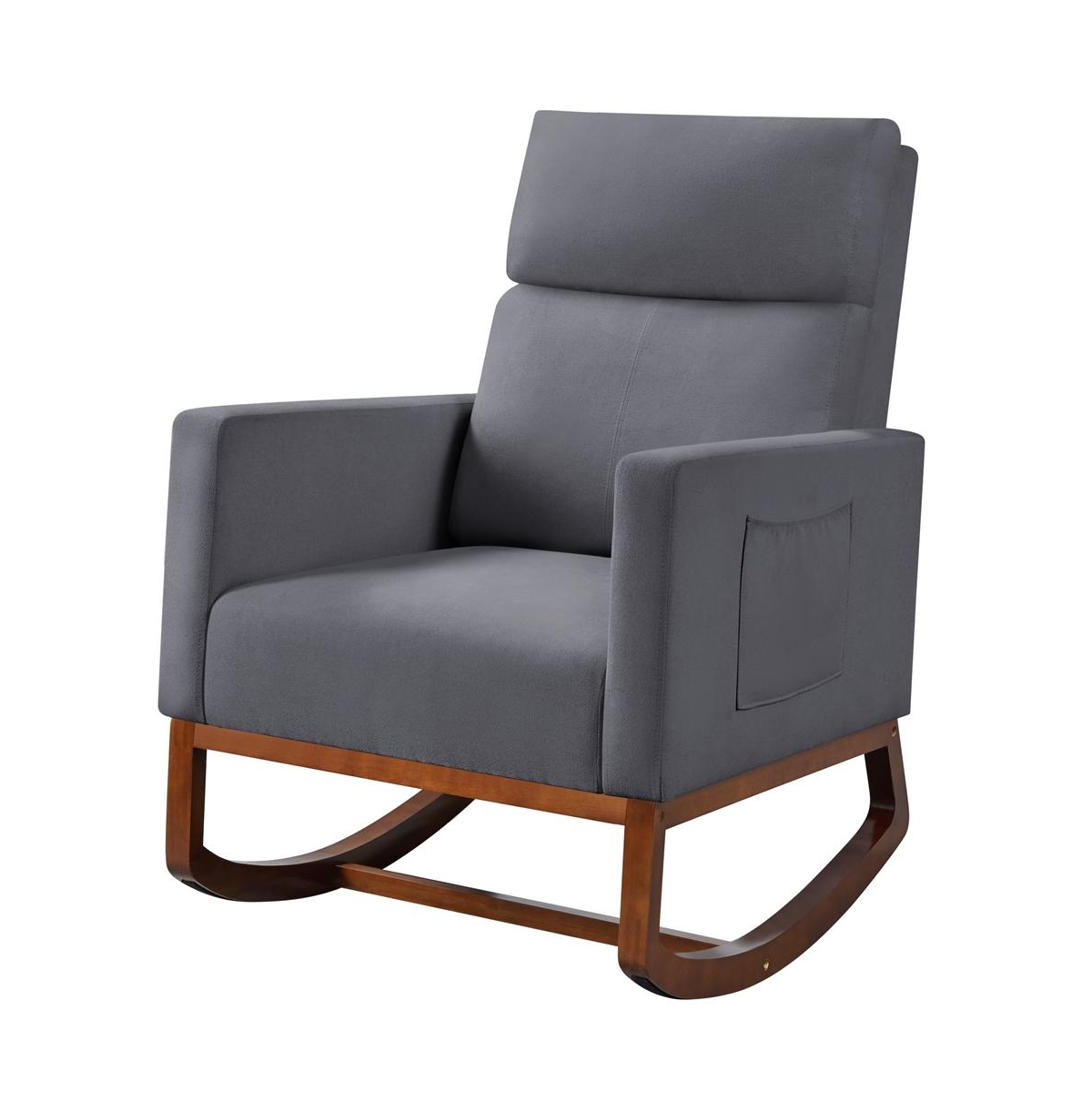 Click here for Yaheetech Fabric Upholstered High Back Rocking Cha... prices