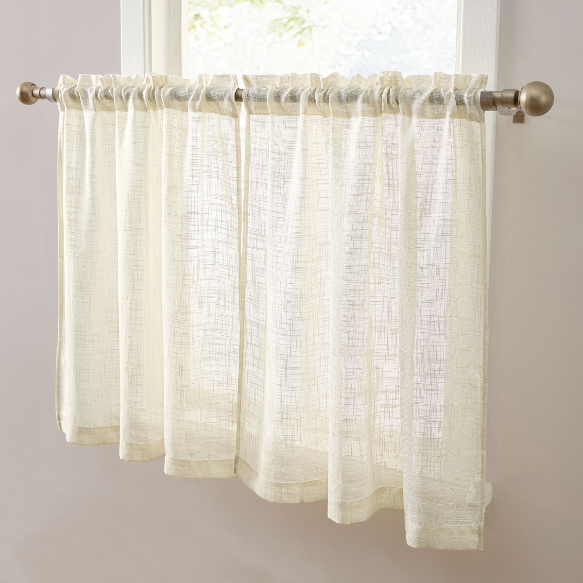 Click here for Hlc.me Linda Faux Linen Textured Semi Sheer Privac... prices