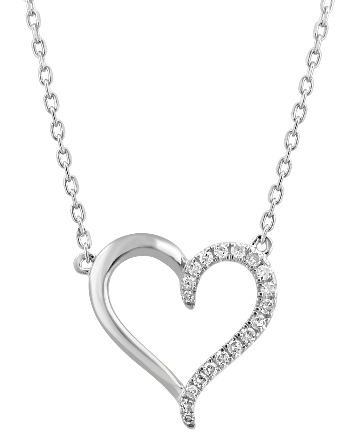 Click here for Effy Diamond Heart 18 Pendant Necklace (1/8 ct. t.... prices