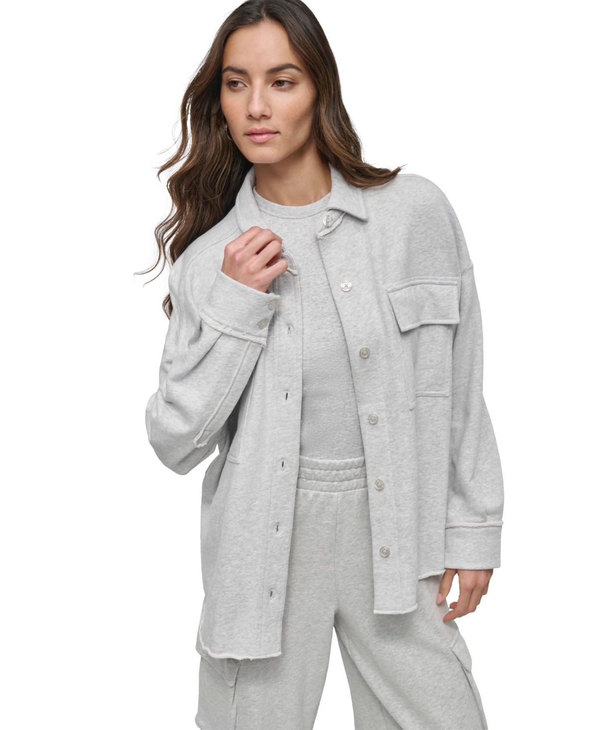 Click here for Dkny Jeans Womens Relaxed Cotton Shirt Jacket - SK... prices