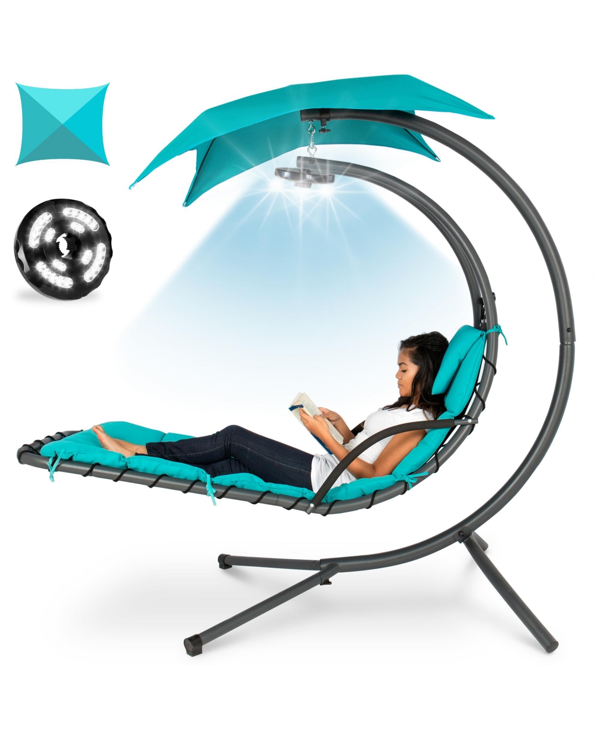 Click here for Best Choice Products Hanging Led-Lit Curved Chaise... prices