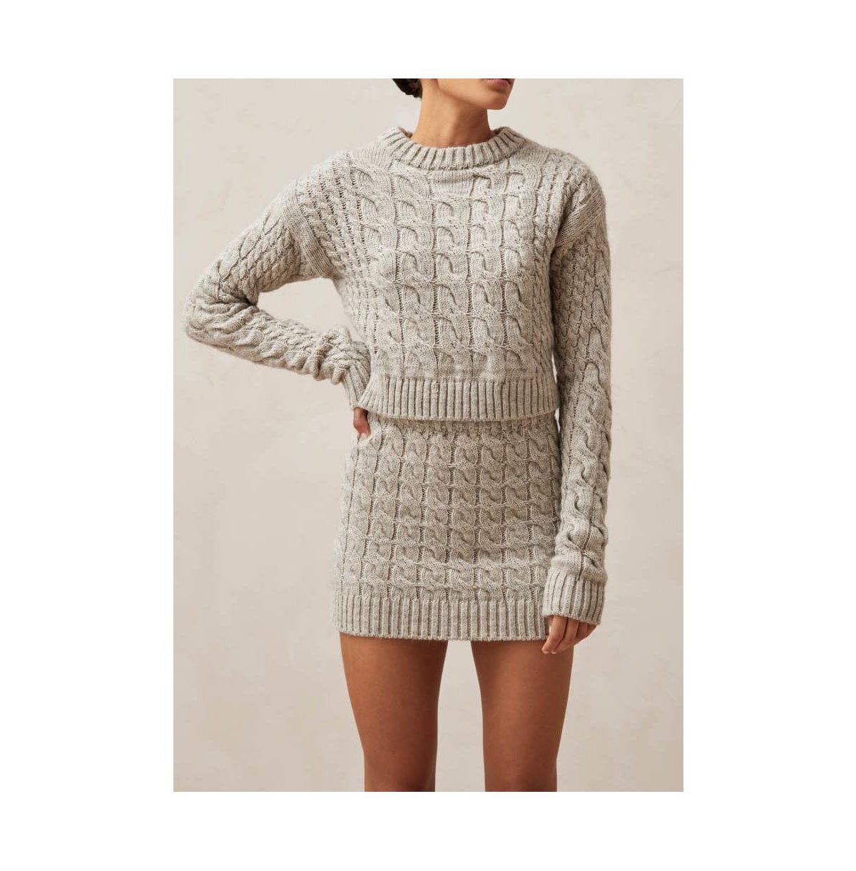 Click here for Alohas Womens Blossom Tricot Sweater - Grey prices
