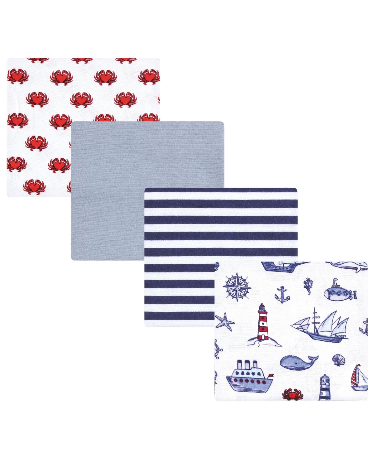 Click here for Hudson Baby Unisex Four-Pack Flannel Infant Receiv... prices