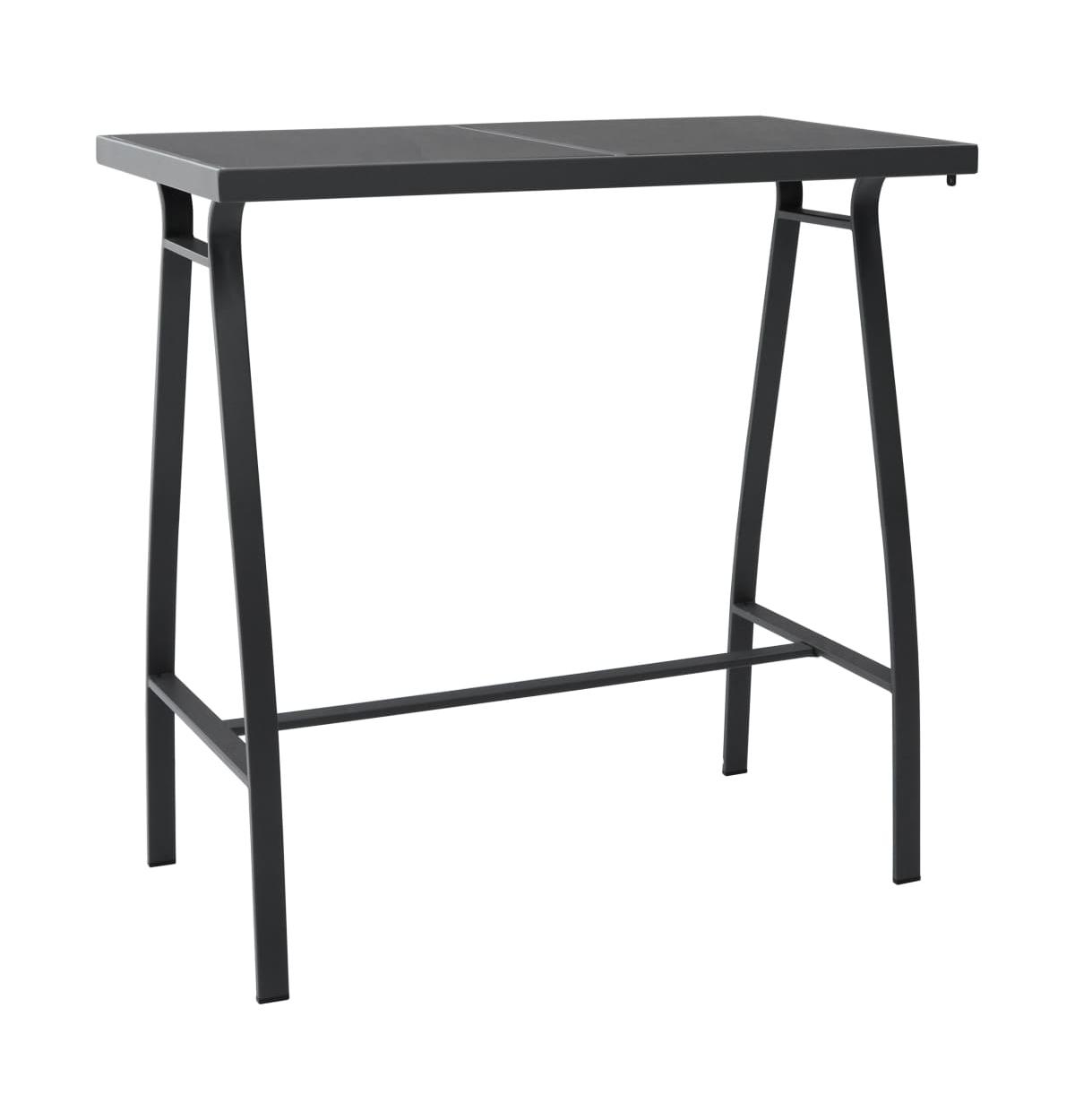 Click here for vidaXL Patio Bar Table Black 43.3x23.6x43.3 Temper... prices