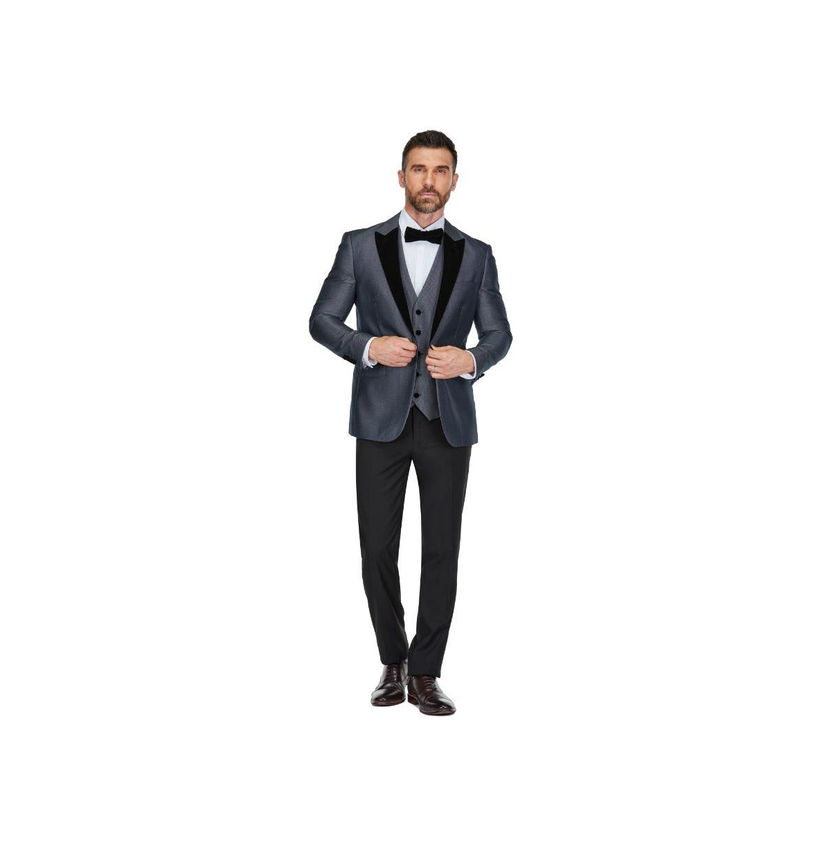 Click here for Gino Vitale Mens 3-Piece Peak Lapel Satin Trim Tux... prices