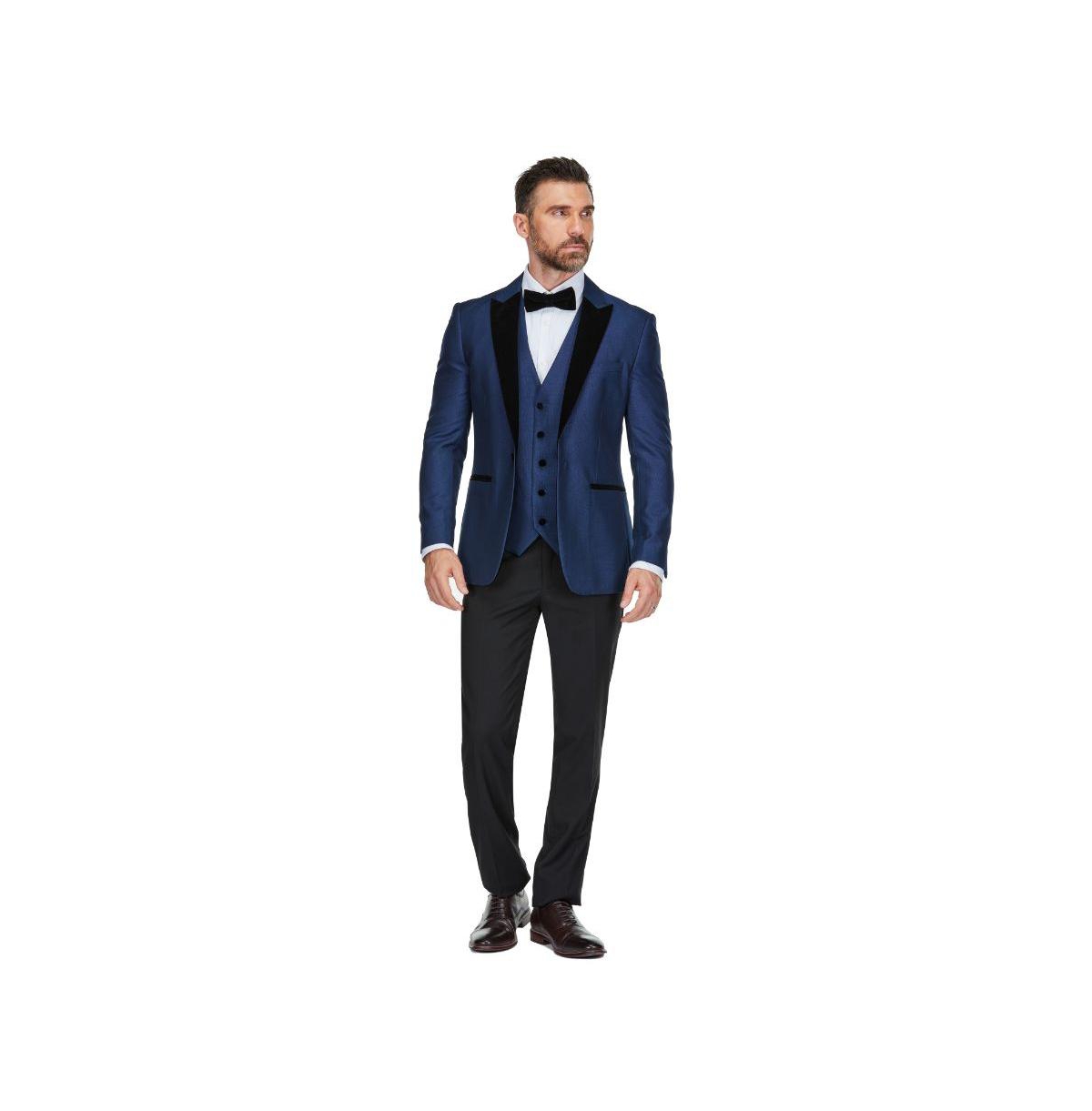 Click here for Gino Vitale Mens 3-Piece Peak Lapel Satin Trim Tux... prices