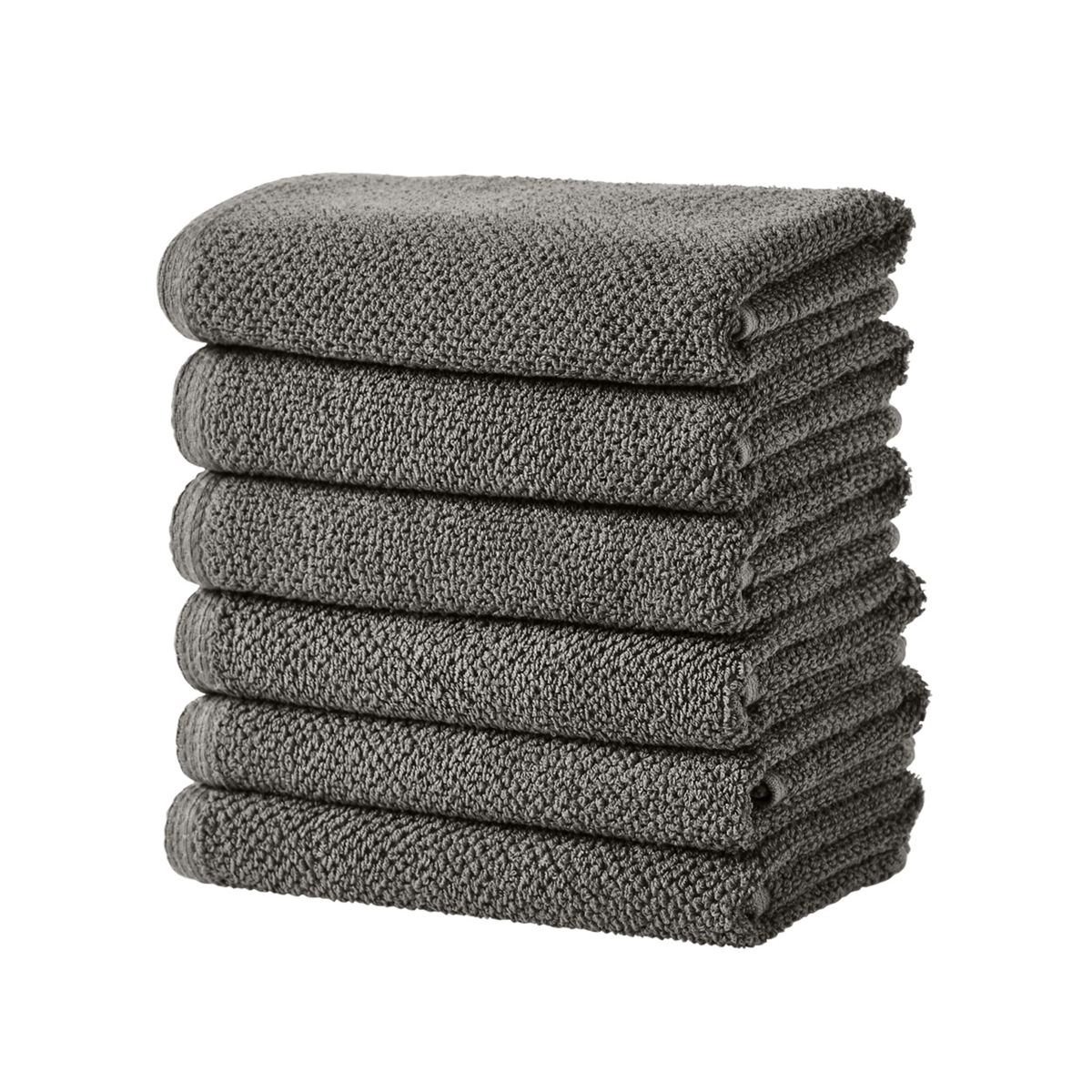 Click here for Linery & Co. Cotton Textured 6-Piece Hand Towel Se... prices