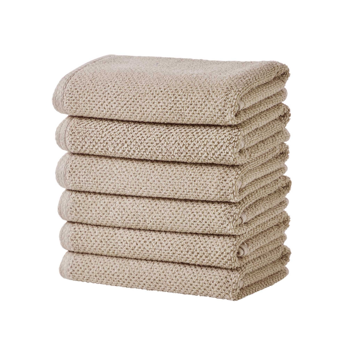 Click here for Linery & Co. Cotton Textured 6-Piece Hand Towel Se... prices