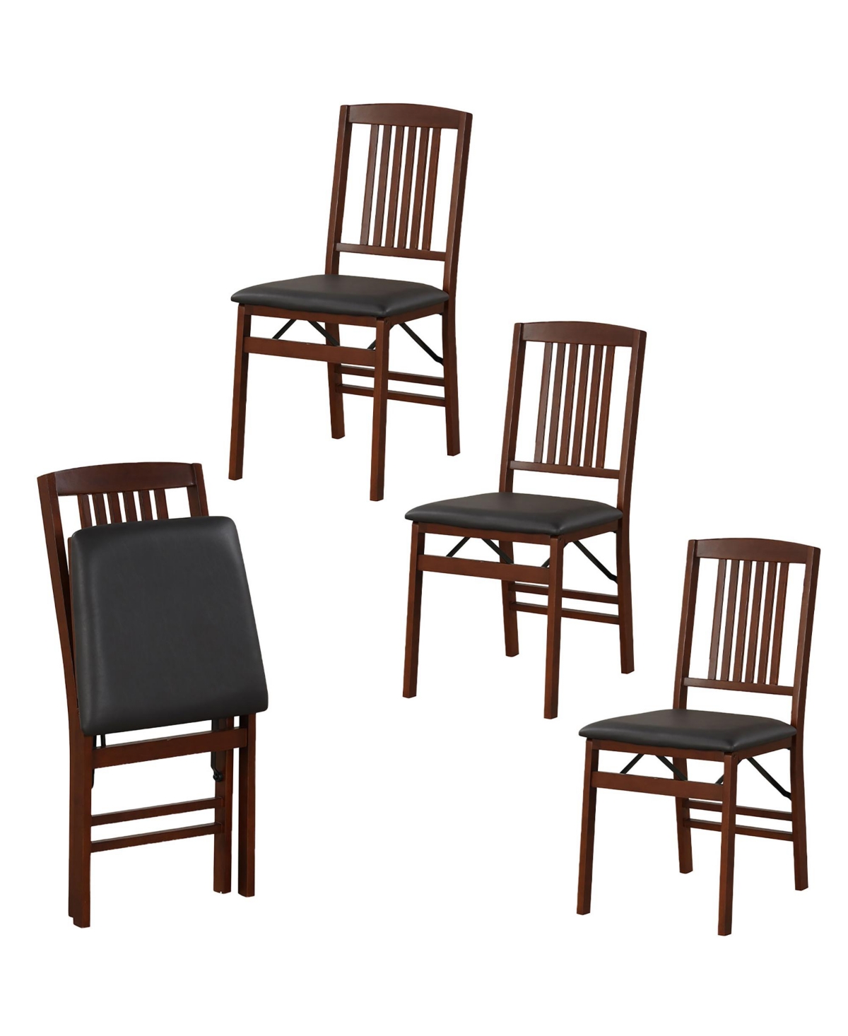Click here for Gymax Folding Dining Chairs Set of 4 /Padded Seat... prices