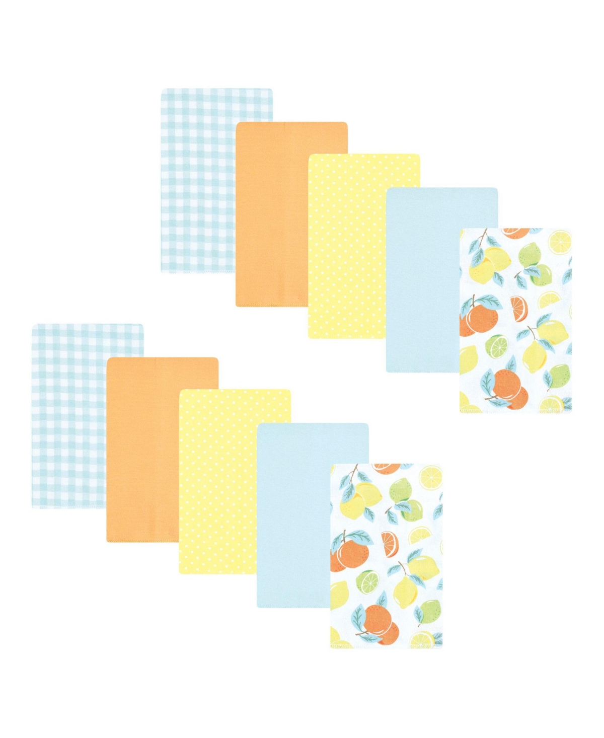 Click here for Hudson Baby Girls 10Pk Flannel Burp Cloth - Citrus... prices