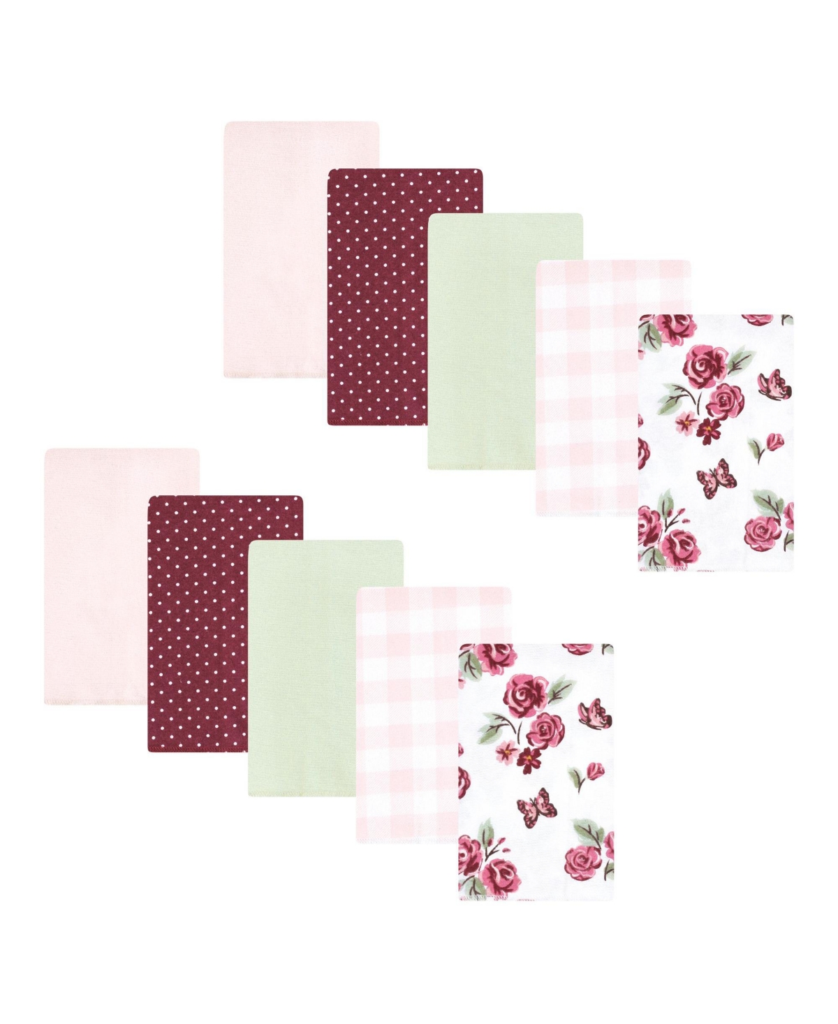 Click here for Hudson Baby Girls 10Pk Flannel Burp Cloth - Sweet... prices