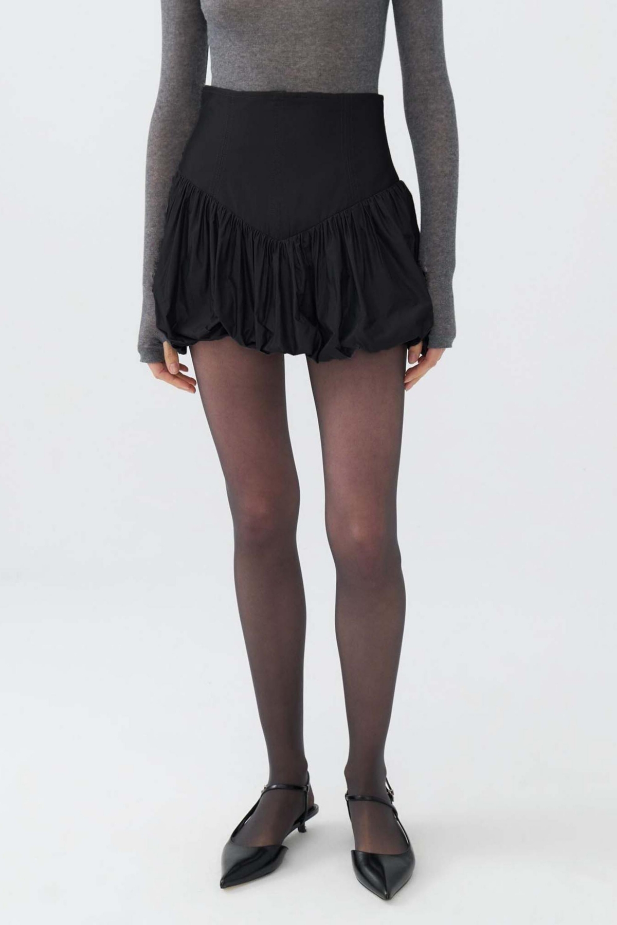 Click here for Nocturne Womens Taffeta Mini Skirt - Black prices