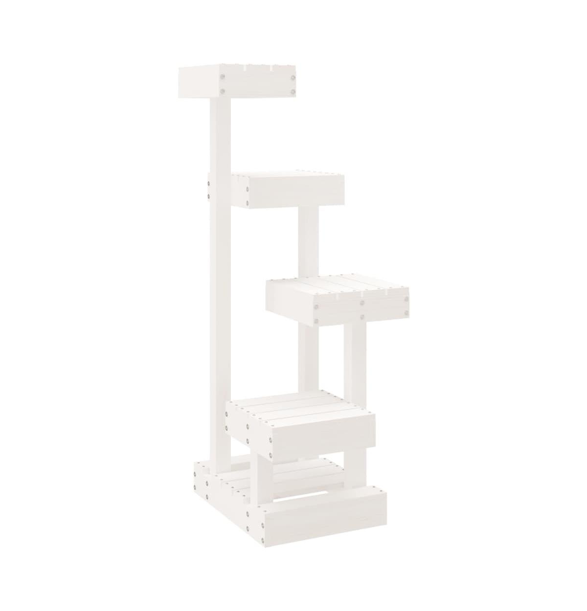 Click here for vidaXL Cat Tree White 17.9x19.3x40.6 Solid Wood Pi... prices
