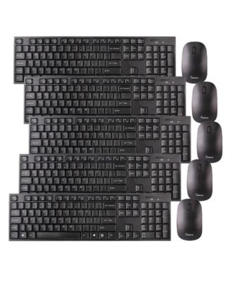 Impecca PRO Pack Wireless Keyboard and Mouse Combo, White (5-Pack) - Macy's