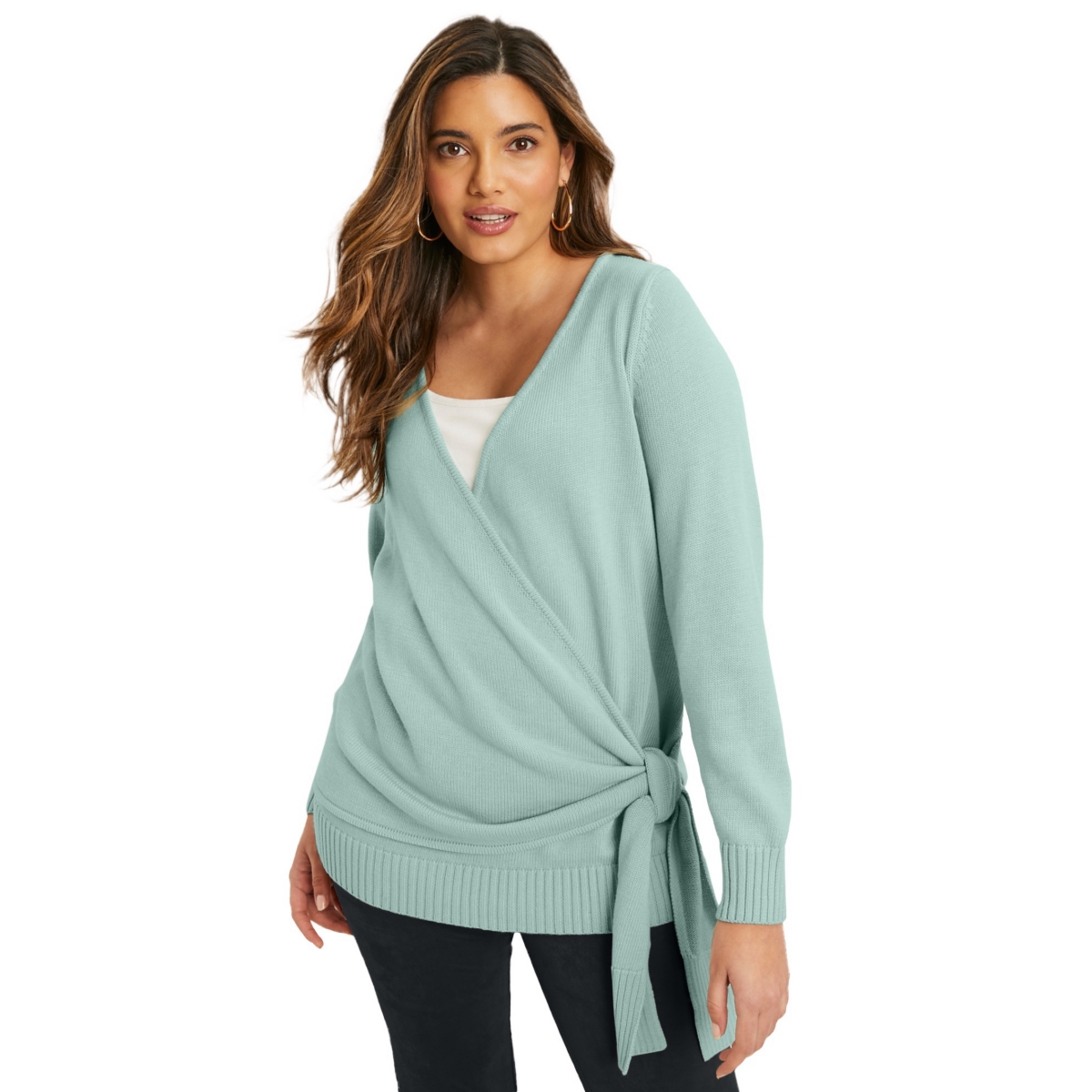 Click here for June + Vie Womens June + Vie Wrap-Front Cardigan -... prices