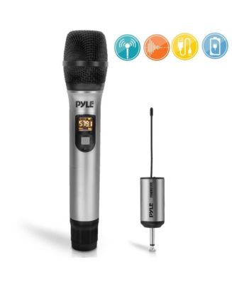 Pyle UHF Wireless Microphone Adapter System, Pro Audio Wireless Mic ...