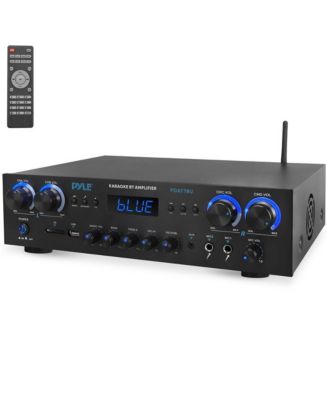 Pyle Wireless Bluetooth Streaming Stereo Amplifier Receiver With FM ...