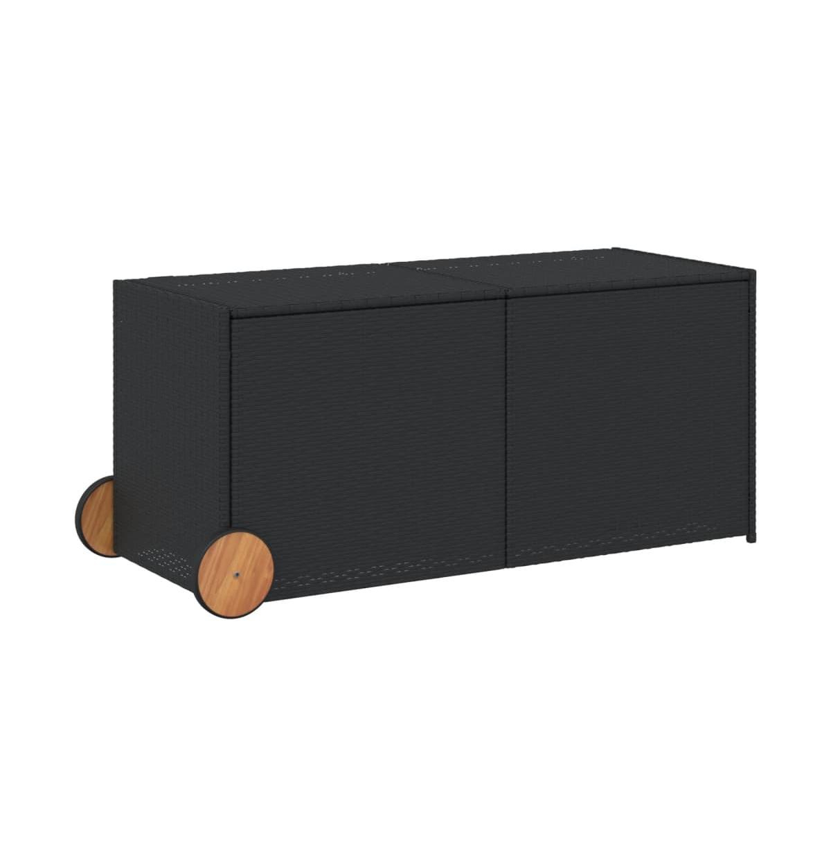 Click here for vidaXL Garden Storage Box with Wheels Black 74.8 G... prices
