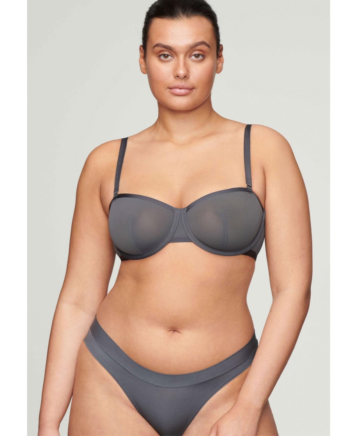 Click here for Cuup Womens The Balconette - Mesh Bra - Slate prices