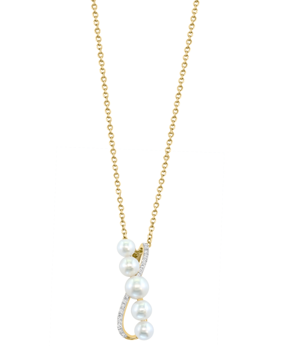 Click here for Effy Cultured Freshwater Pearl (3-1/2-5mm) & Diamo... prices