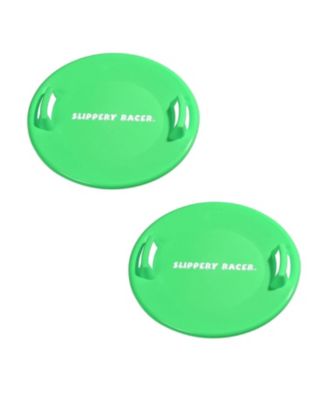 Slippery Racer Downhill Pro Adults & Kids Saucer Disc Snow Sled, Green ...