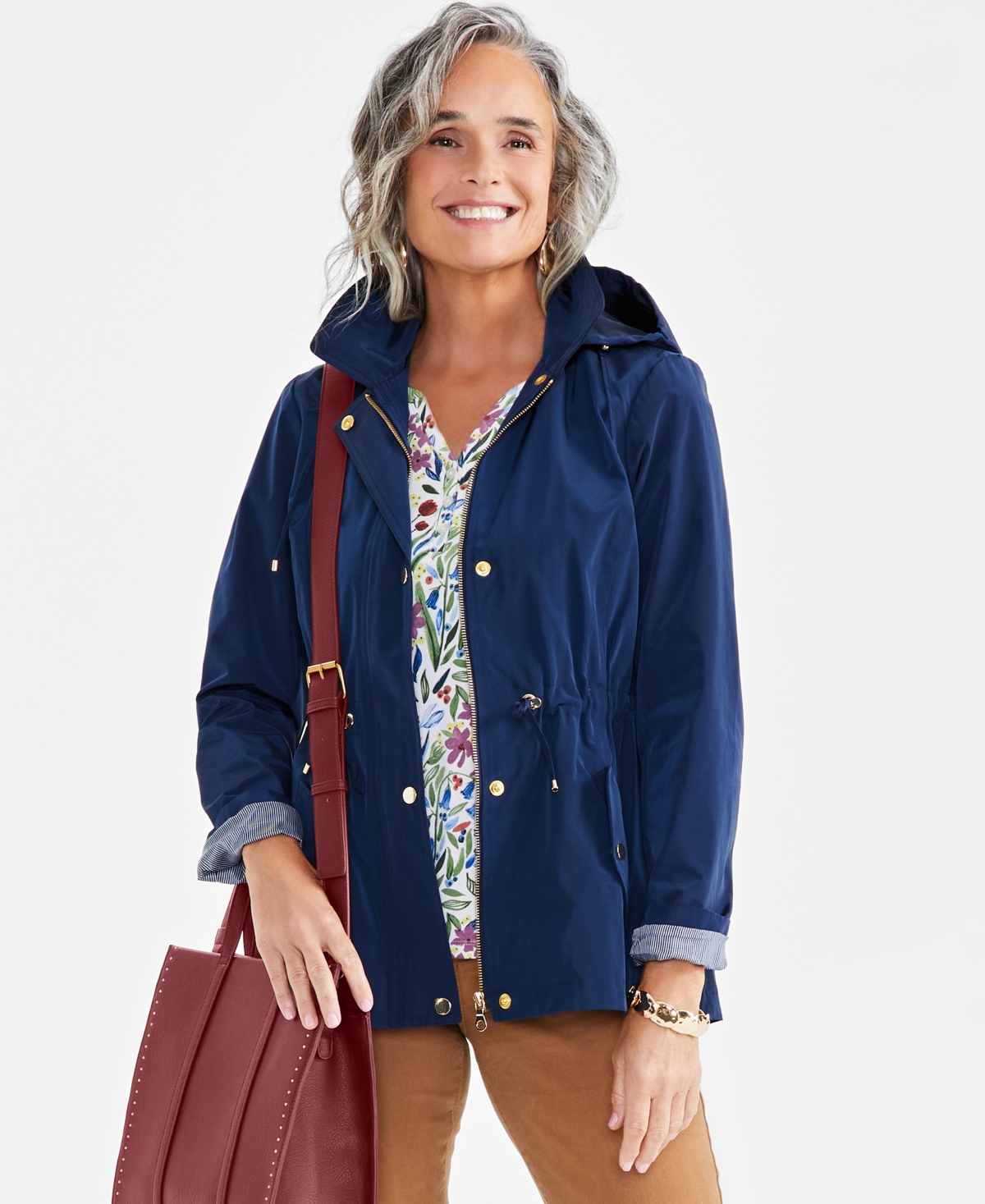 Click here for Style & Co Womens Hooded Anorak Jacket  Created fo... prices