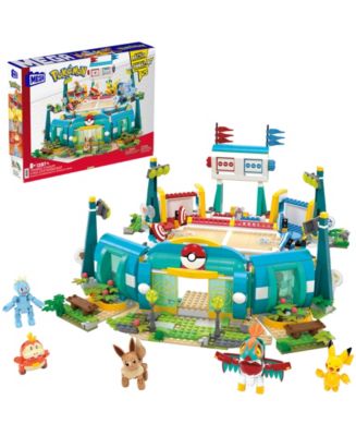 Pokemon MEGA Training Stadium Building Toy Kit with 5 Action Figures ...