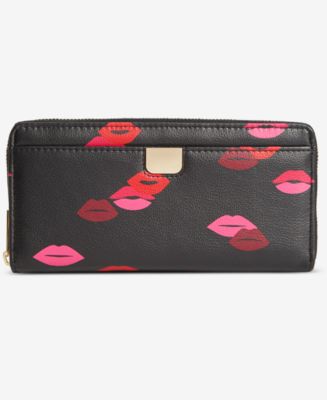 On 34th Angii Lip Party Zip-Around Wallet, Created for Macy's - Macy's