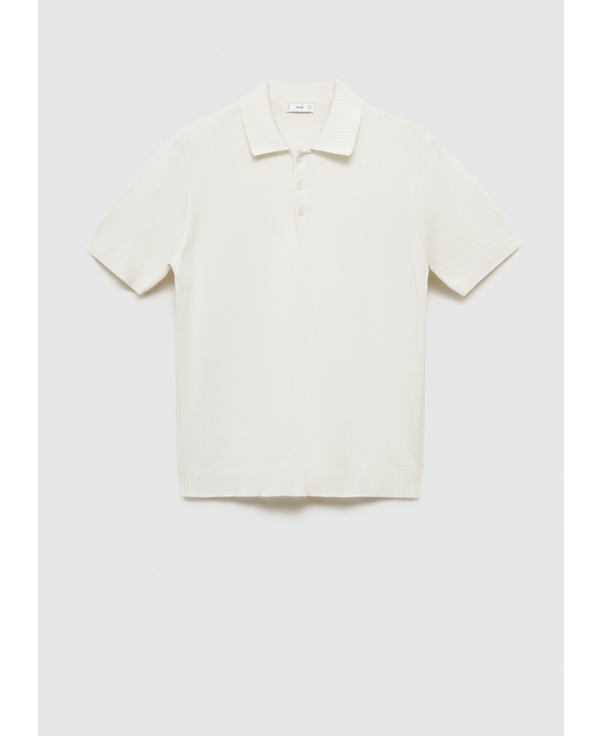 Click here for Mango Mens Fine-Knit Cotton Polo Shirt - Off White prices