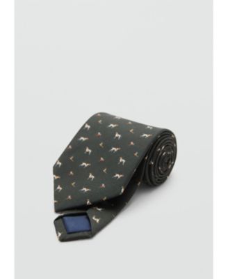 Mango Men's Mulberry Silk Printed Tie - Macy's