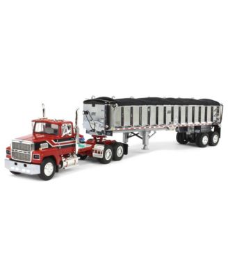 First Gear DCP 1/64 Red & Black Ford LTL Day Cab w/ East End Dump ...