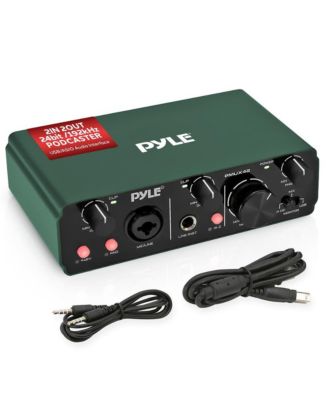 Pyle Podcasting USB/ASIO Audio Interface for Recording, Songwriting ...