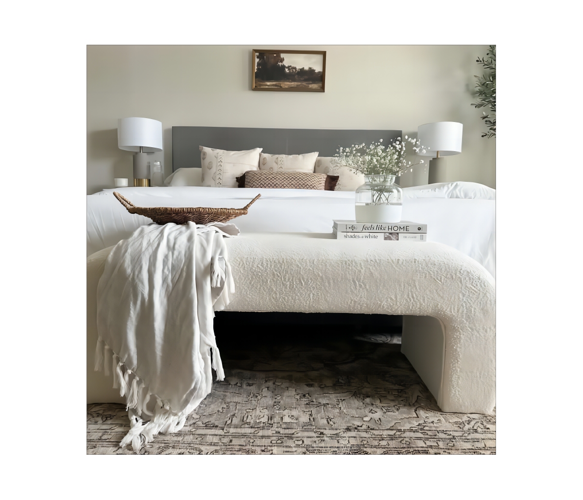 Click here for Maison Boucle 47 Upholstered Large Boucle Waterfal... prices