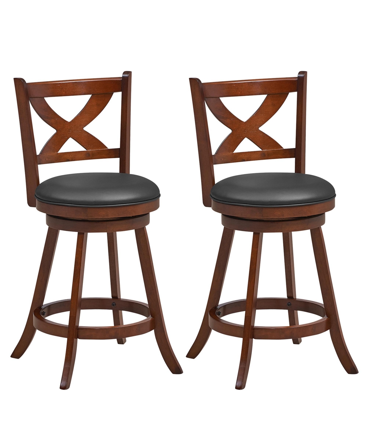 Click here for Set of 2 Bar Stools 24 Classic Counter Height Swiv... prices
