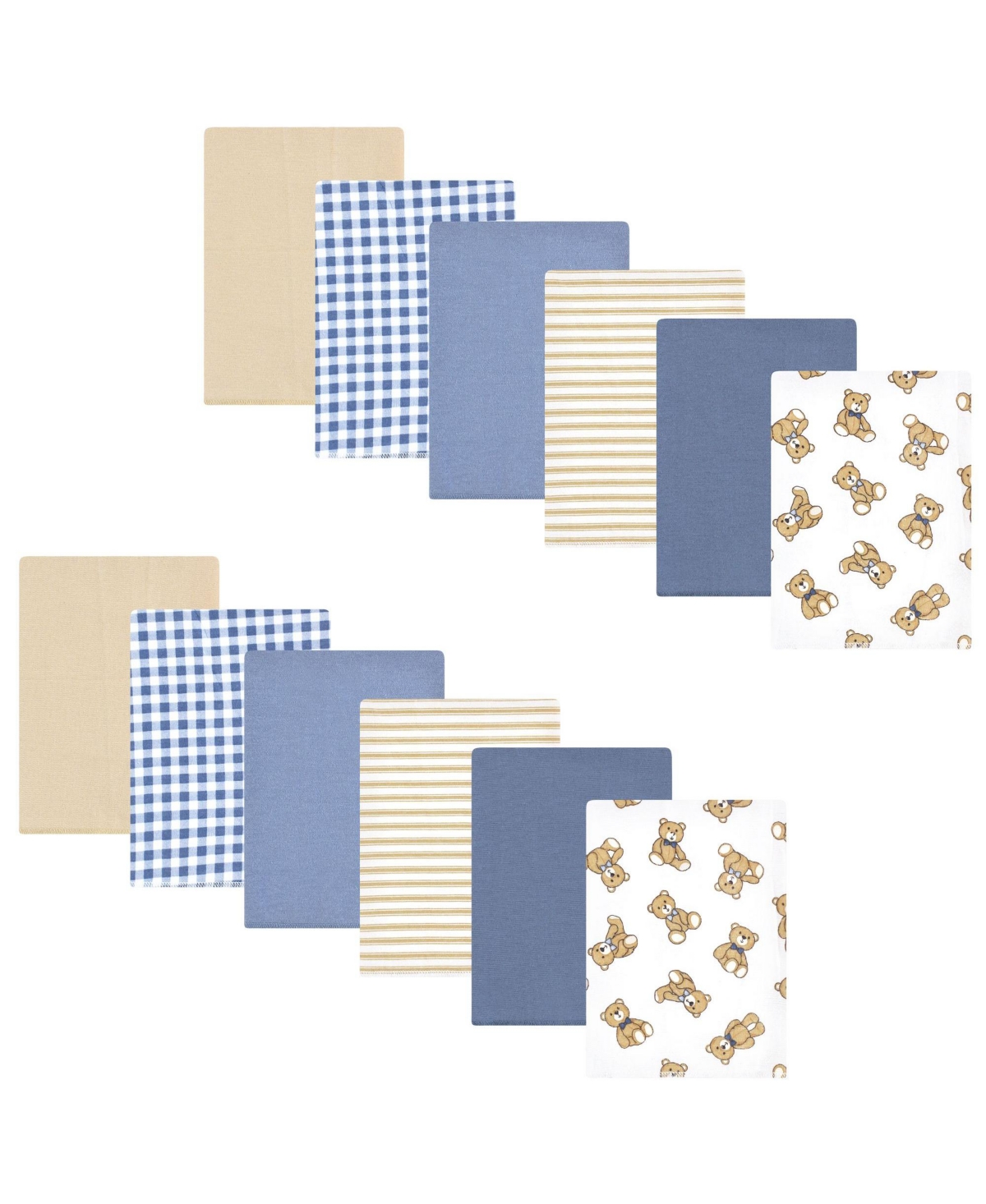 Click here for Hudson Baby Boys 12 Pack Cotton-Poly Flannel Burp... prices