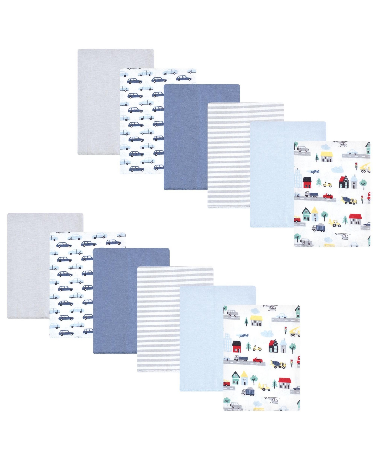 Click here for Hudson Baby Boys 12 Pack Cotton-Poly Flannel Burp... prices