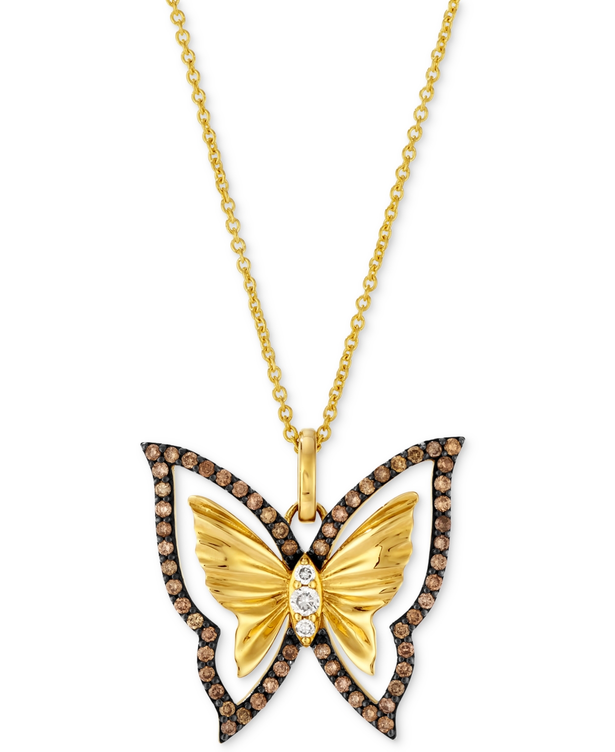 Click here for Le Vian Nude Diamond & Chocolate Diamond Butterfly... prices