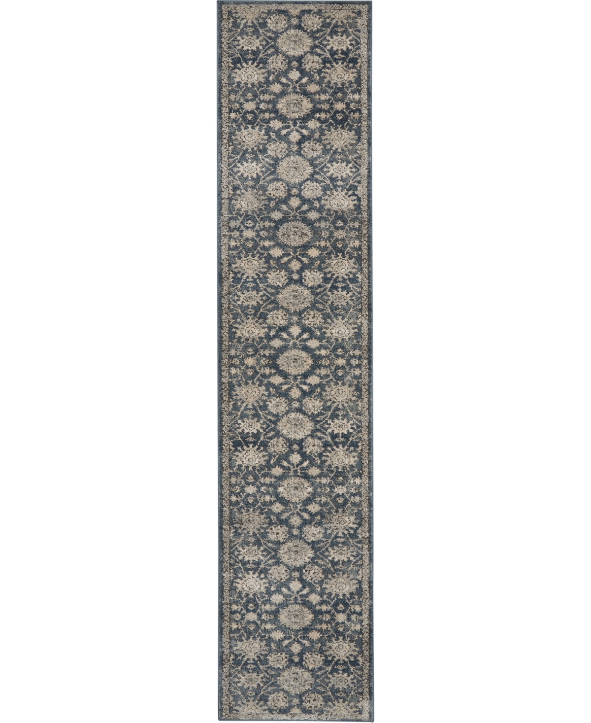 Nourison Home Quarry QUA06 22x10 Runner Area Rug - Blue/Beige