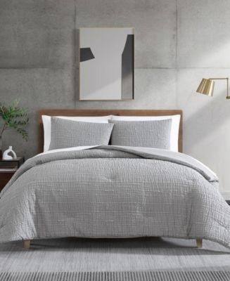 Kenneth Cole New York Serenity Wavy Lines Embossed Comforter Sets - Macy's