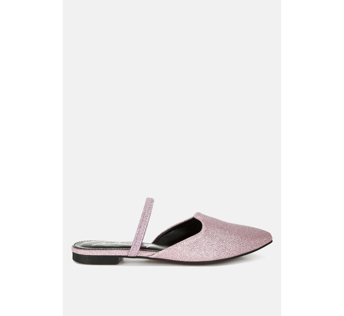 Click here for London Rag Twiggy Glitter Faux Leather Flat Mules... prices