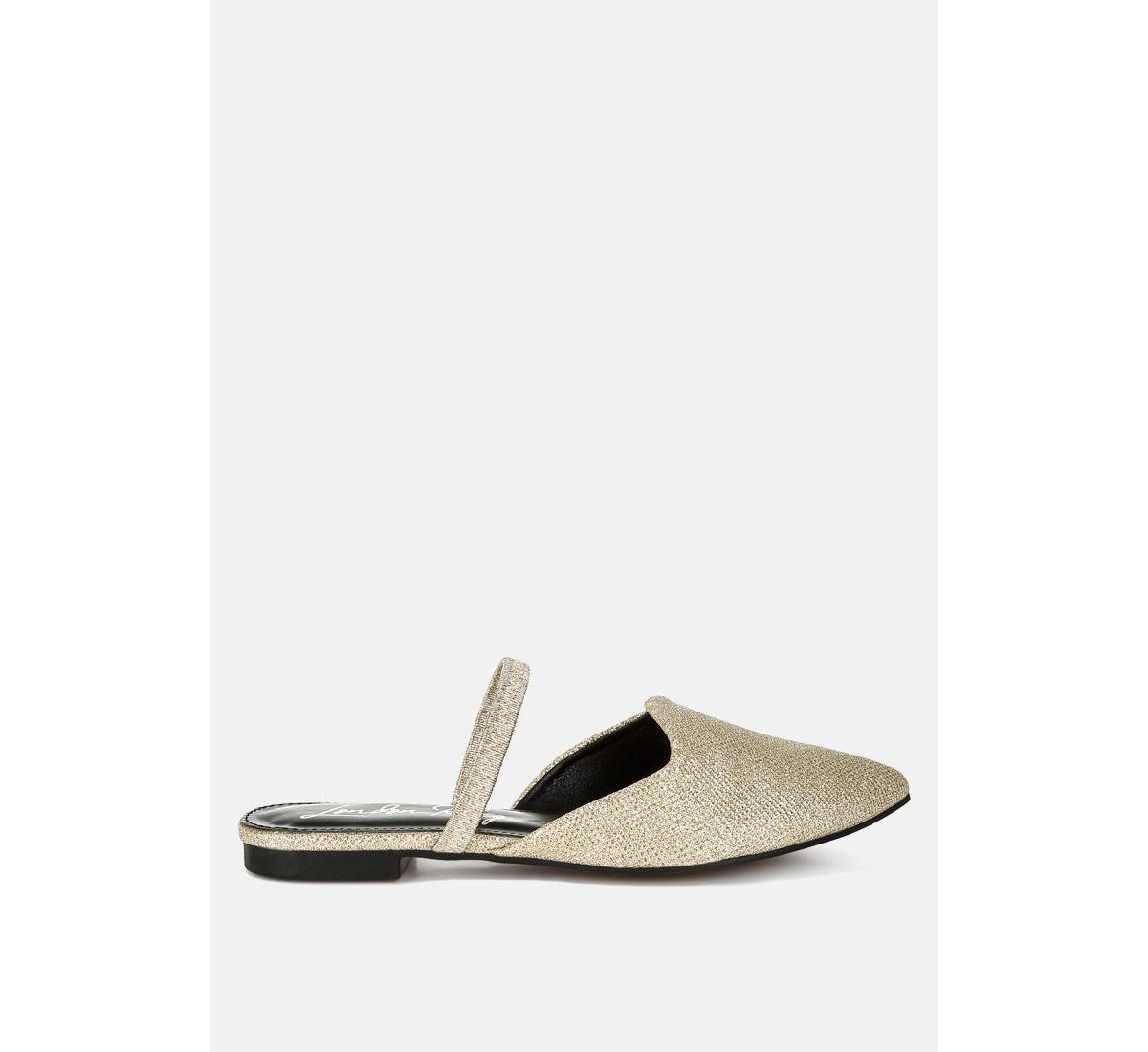 Click here for London Rag Twiggy Glitter Faux Leather Flat Mules... prices