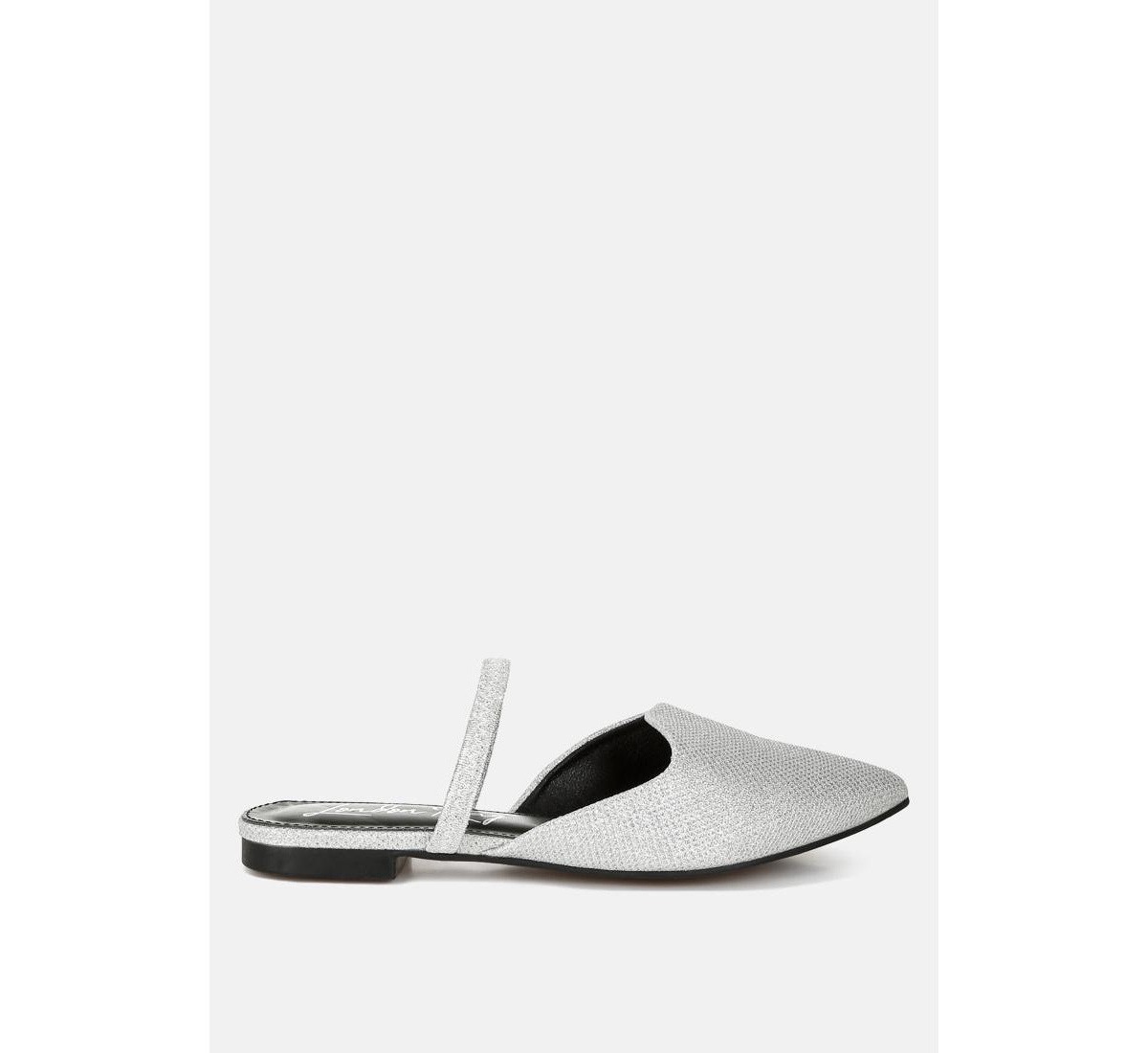 Click here for London Rag Twiggy Glitter Faux Leather Flat Mules... prices