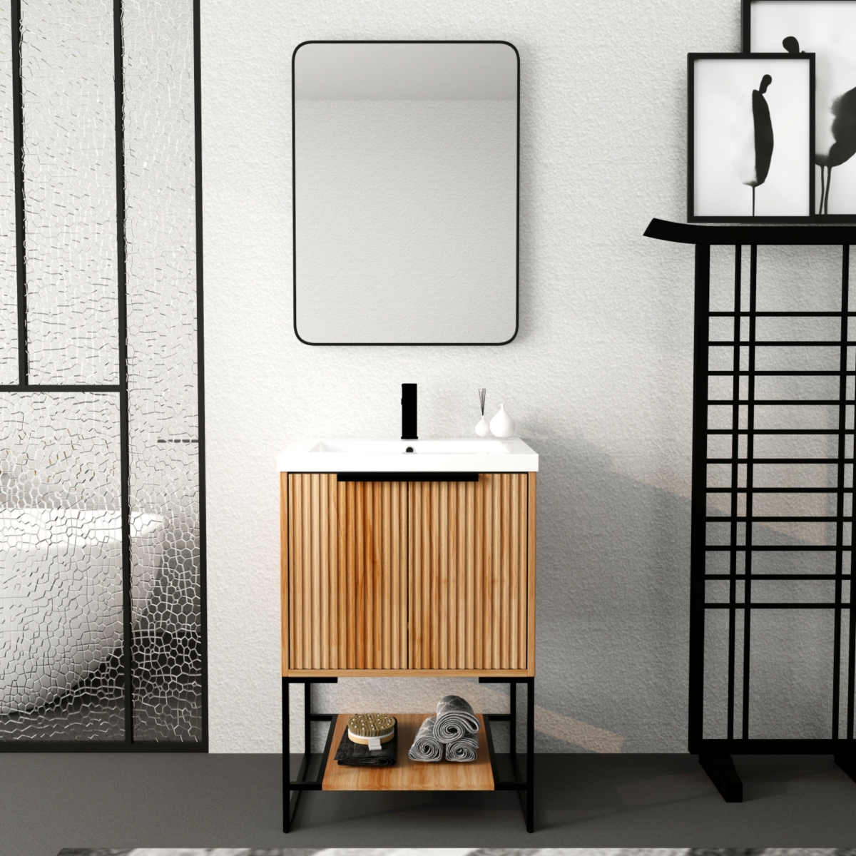 Click here for 24 Inch Freestanding Bathroom Vanity With Resin Ba... prices
