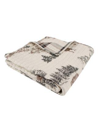 Levtex Lodge Toile Reversible Quilted Throw, 50" x 60" - Macy's