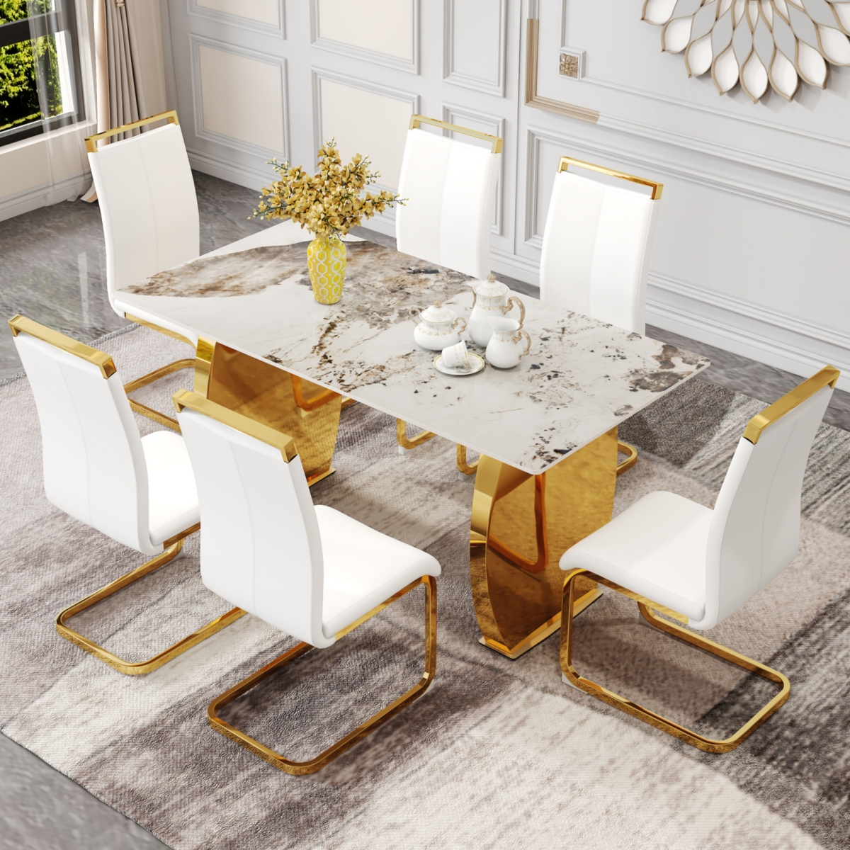 Click here for Simplie Fun Table and chair set  rock plate table... prices
