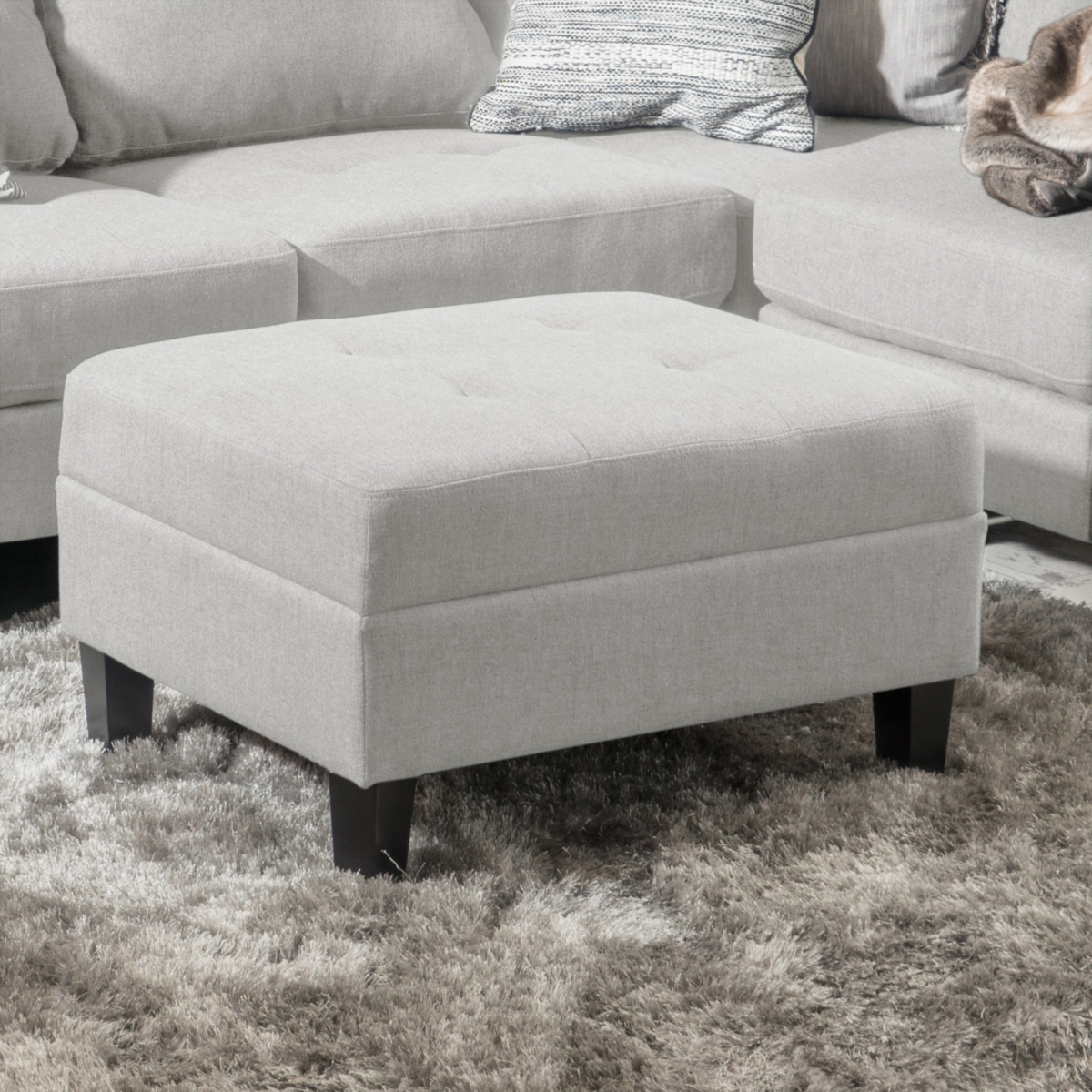 Click here for Plush Ottoman with Birch Legs: Comfort  Style  and... prices