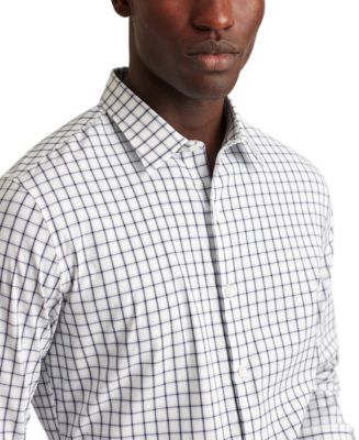 Bonobos Men's Slim Fit Long Sleeve Button-Front Grid-Pattern Tech Shirt ...