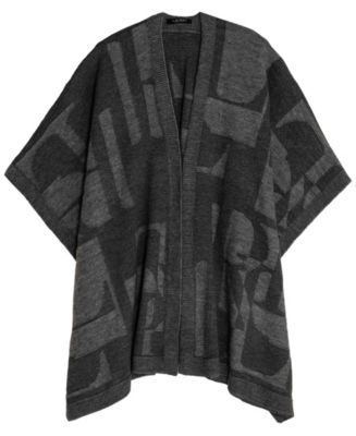 Lauren Ralph Lauren Fall Abstract Logo Ruana - Macy's
